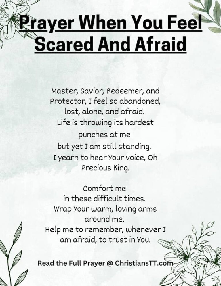 Prayer When You Feel Scared And Afraid - ChristiansTT