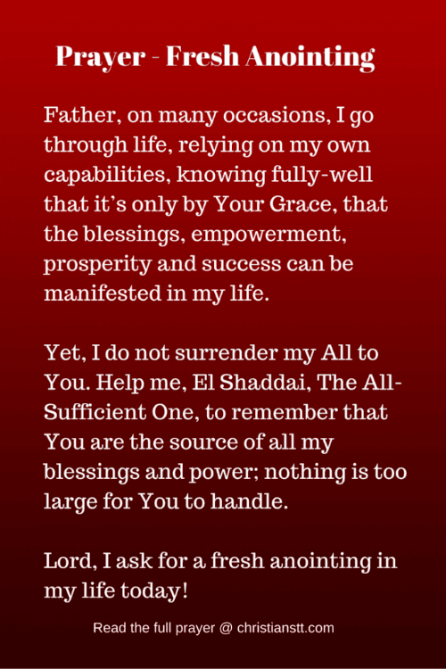 Anointing Prayer Anointing Your Home For Divine Protection