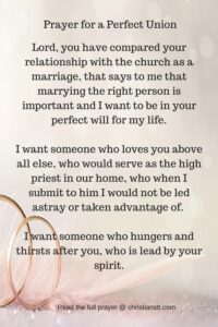Prayers For A Perfect Union - Relationship Prayers - ChristiansTT