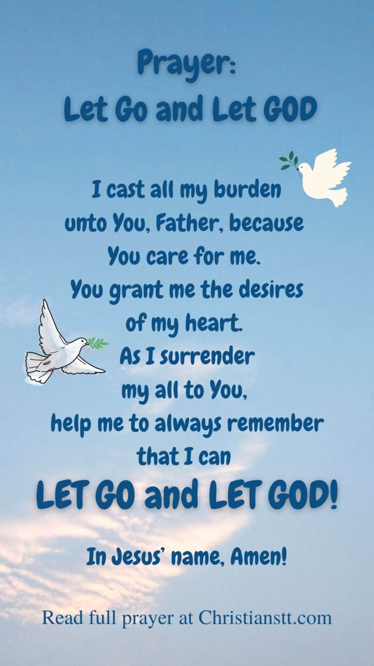 Prayers To Let Go And Let God - ChristiansTT