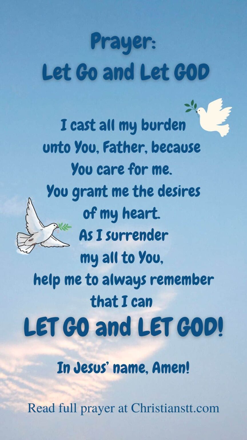 Prayers To Let Go And Let God - ChristiansTT