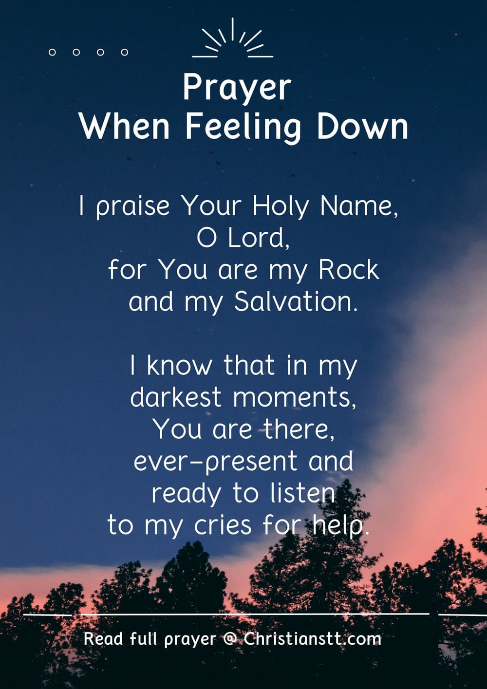 Prayer When Feeling Down - Find Strength | ChristiansTT